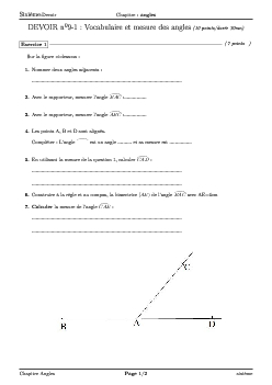 Devoir 4 - Angles - AlloSchool
