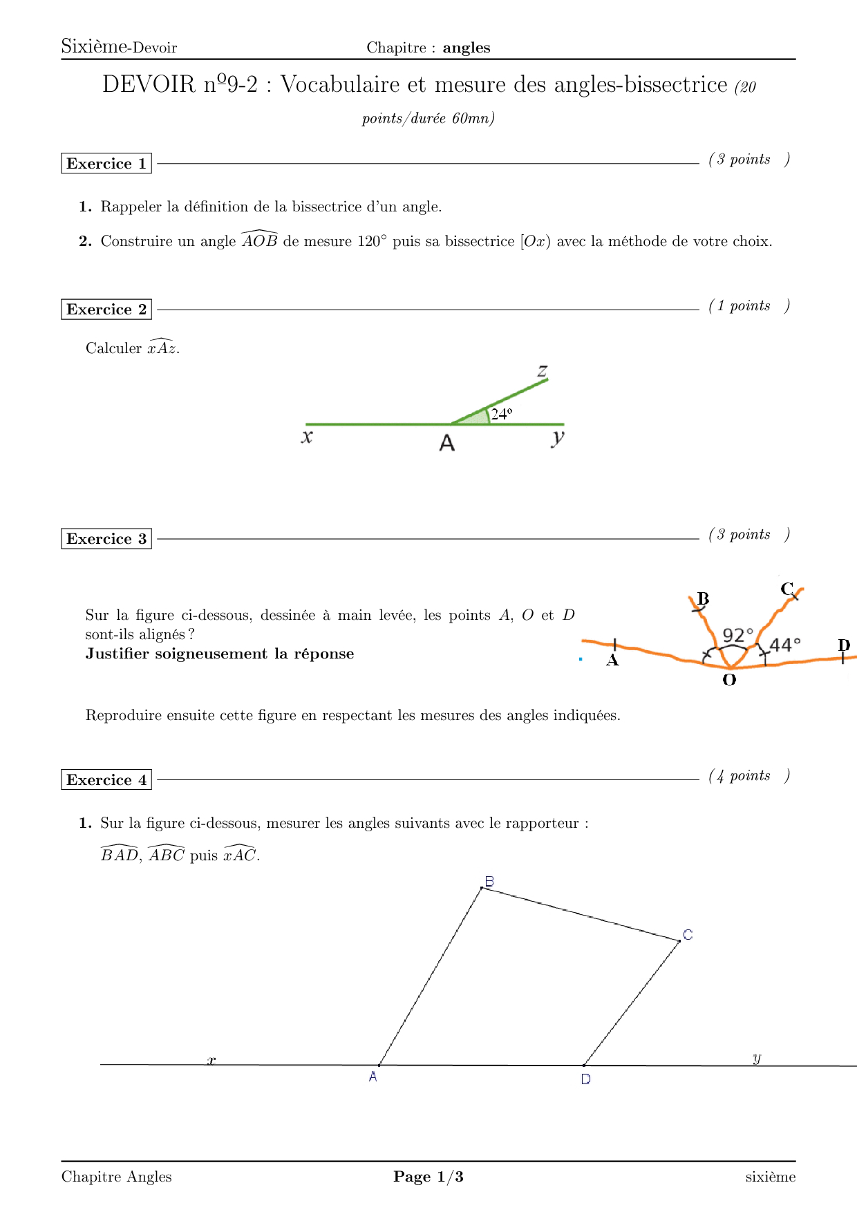 Devoir 5 - Angles - AlloSchool