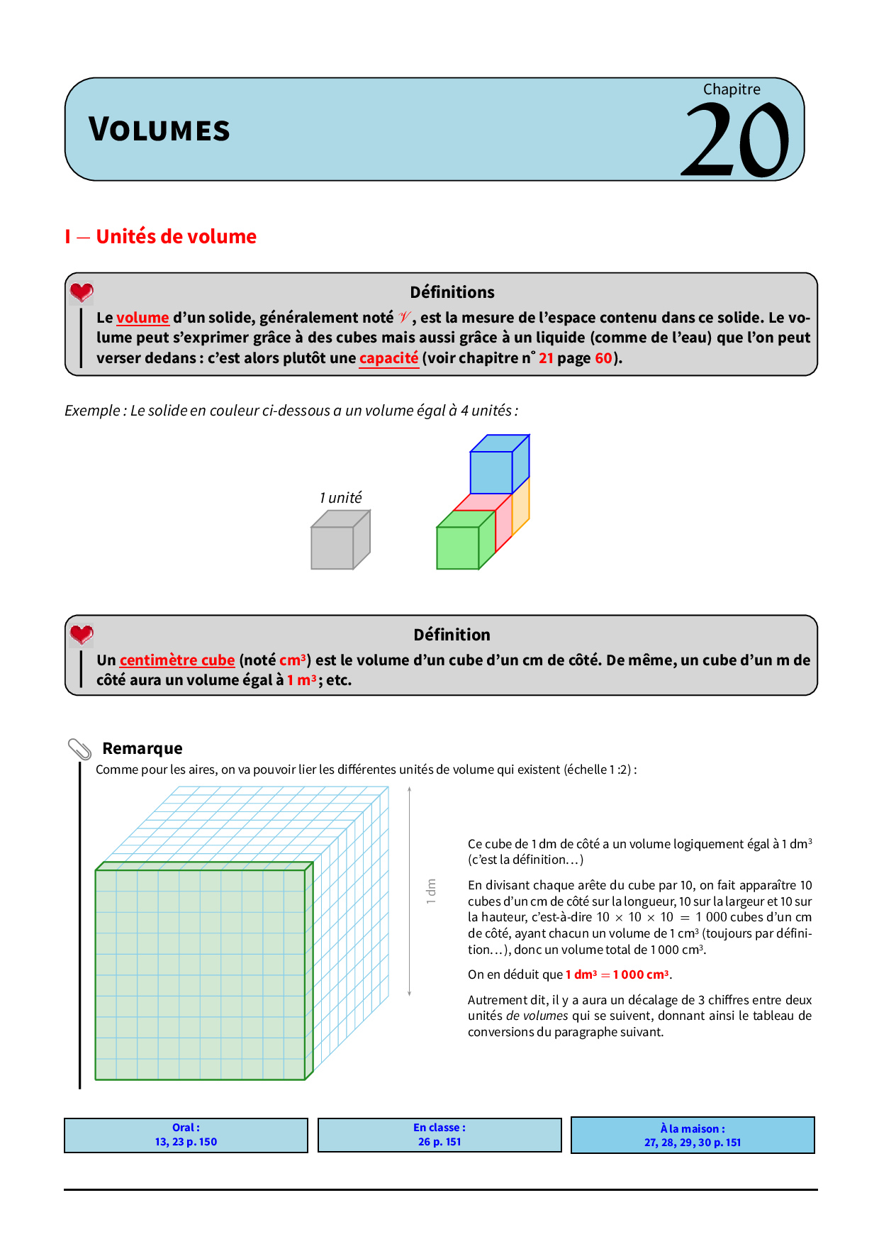 Volumes - Cours - AlloSchool