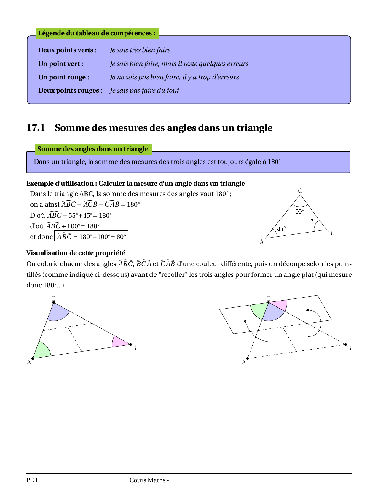 Géométrie du triangle - Cours - AlloSchool
