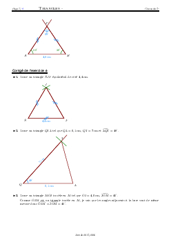 Construction de triangles - Corrigé série d'exercices 4 - AlloSchool