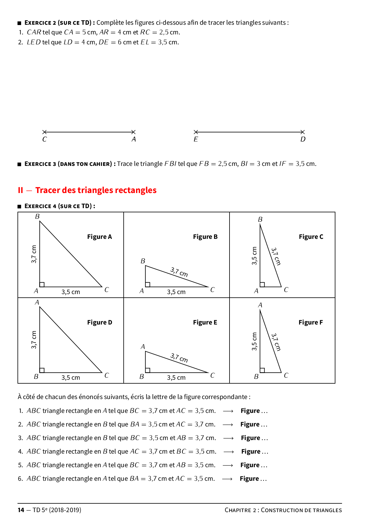 Construction de triangles - Résumé de cours et Travaux dirigés - AlloSchool