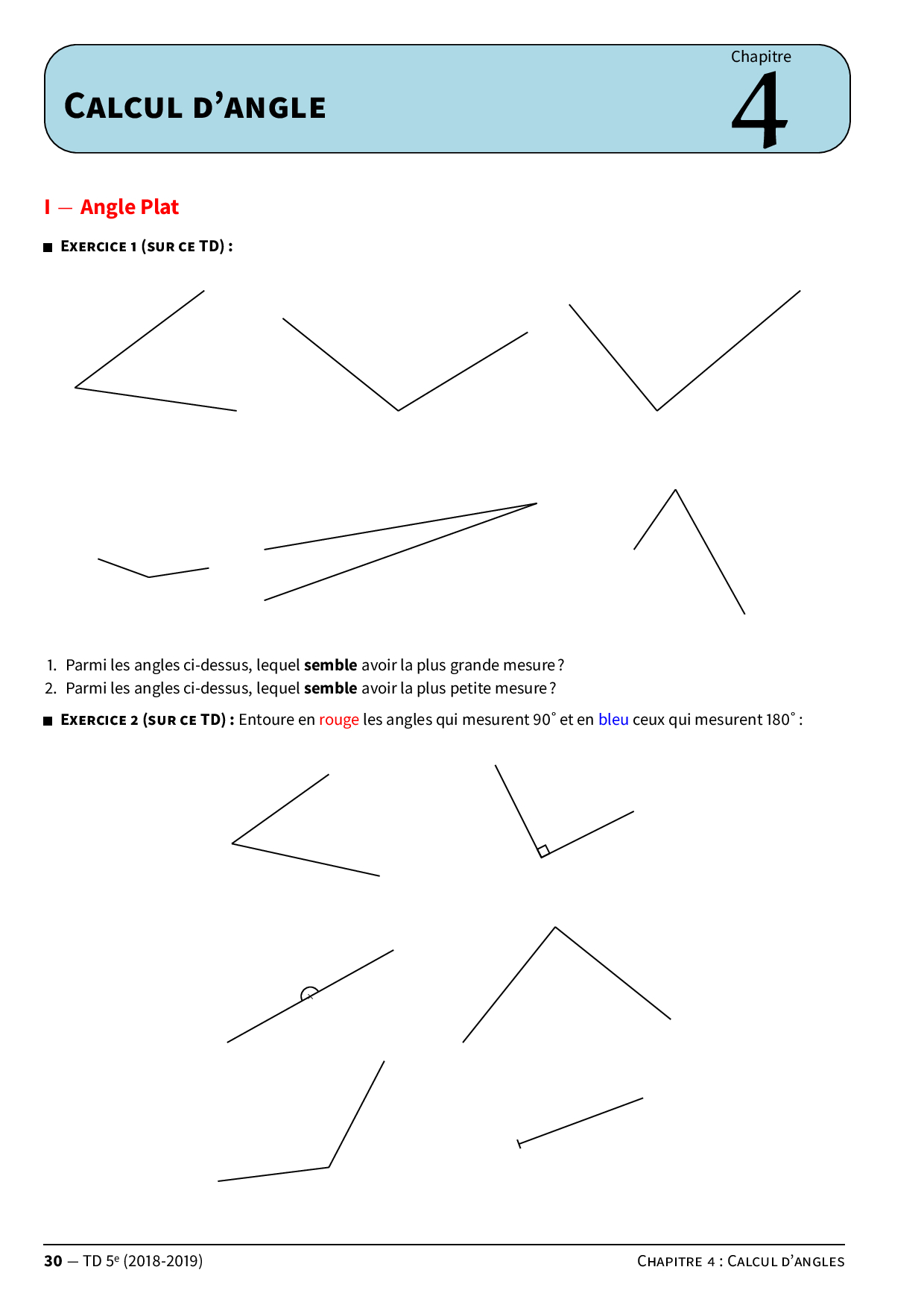 Calcul d’angle - Résumé de cours et Travaux dirigés - AlloSchool