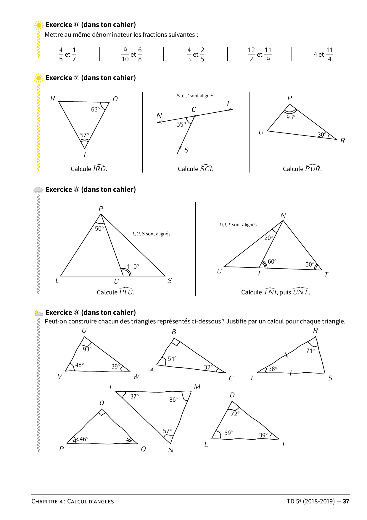 Calcul d’angle - Résumé de cours et Travaux dirigés - AlloSchool