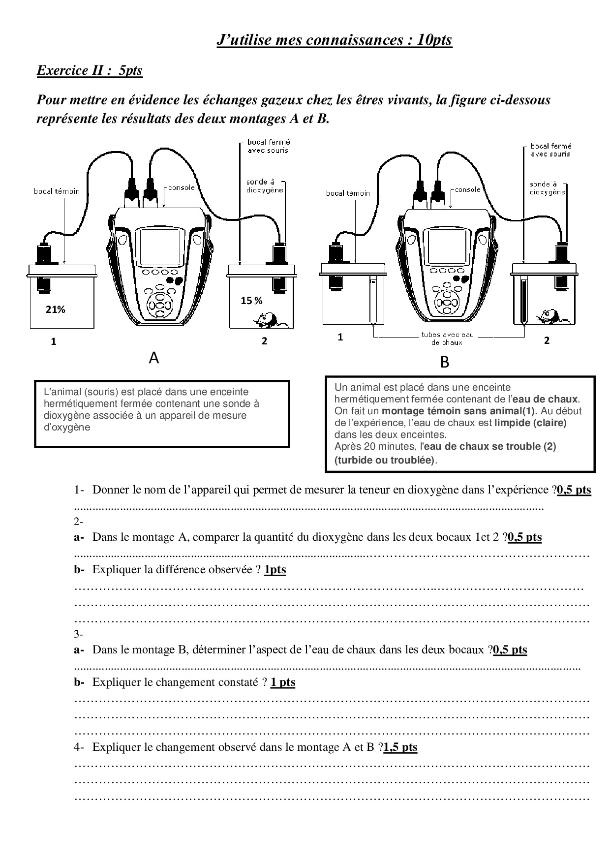 Devoir 2 Modèle 3 - SVT 1AC Semestre 1 - AlloSchool