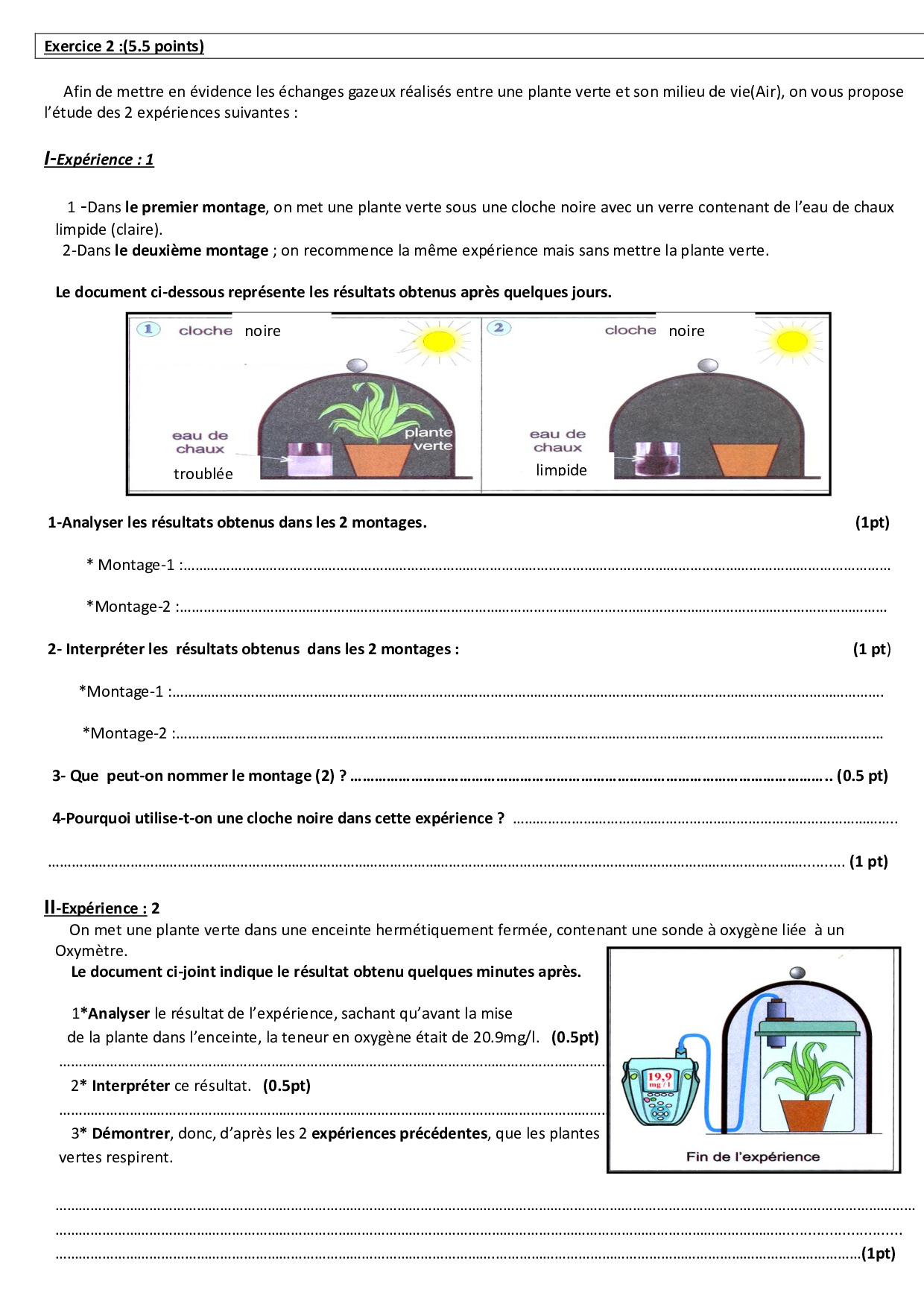 Devoir 3 Modèle 3 - SVT 1AC Semestre 1 - AlloSchool