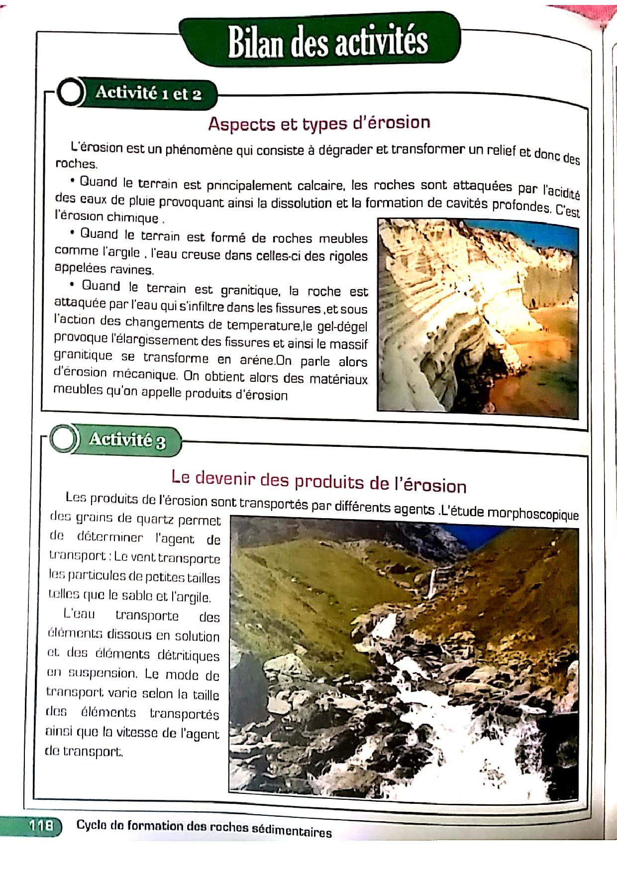 La formation des roches sédimentaires - Cours (Manuel 3) - AlloSchool
