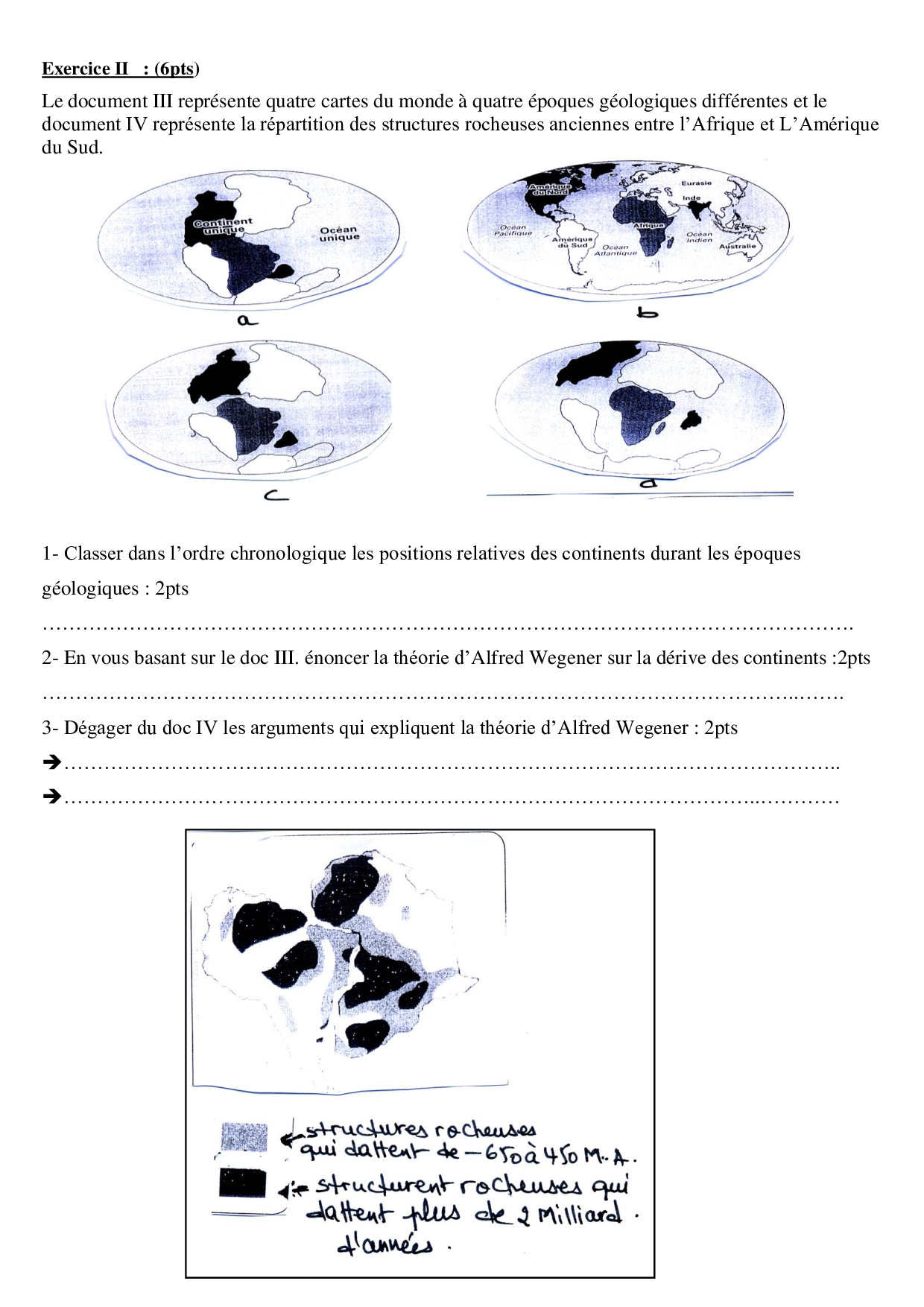 Devoir 1 Modèle 2 - SVT 2AC Semestre 1 - AlloSchool