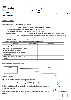 Devoir 1 Modèle 3 - Physique Chimie 2AC Semestre 1 - AlloSchool