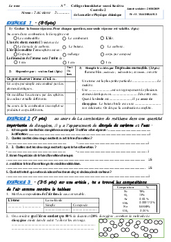 Devoir 2 Modèle 3 - Physique Chimie 2AC Semestre 1 - AlloSchool