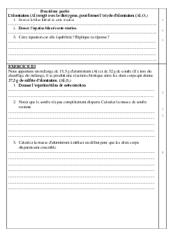 Devoir 2 Modèle 7 - Physique Chimie 2AC Semestre 1 - AlloSchool