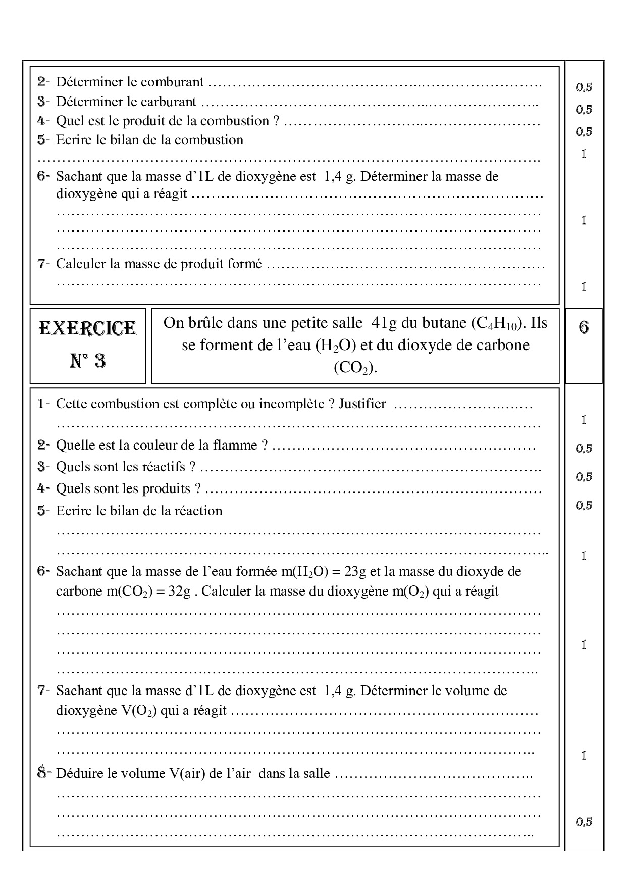 Devoir 2 Modèle 10 - Physique Chimie 2AC Semestre 1 - AlloSchool