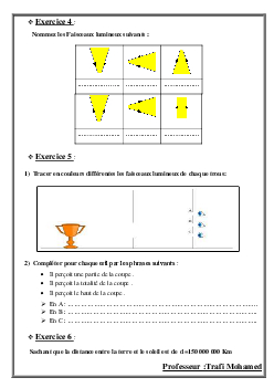 La propagation de la lumière - Exercices non corrigés 8 - AlloSchool