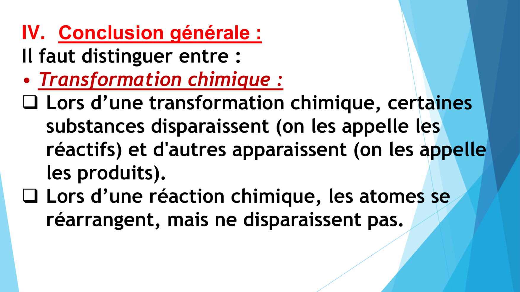 Les réactions chimiques - Cours PPT 3 - AlloSchool