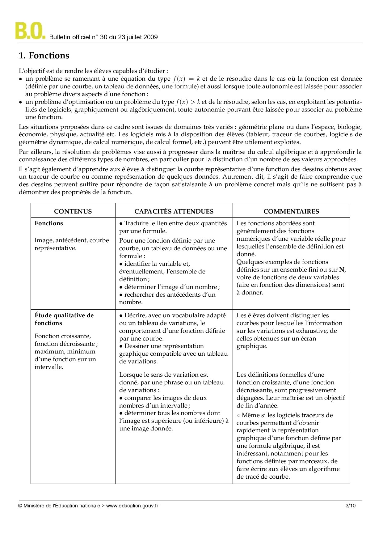 Le programme pédagogique - Mathématiques Seconde - AlloSchool