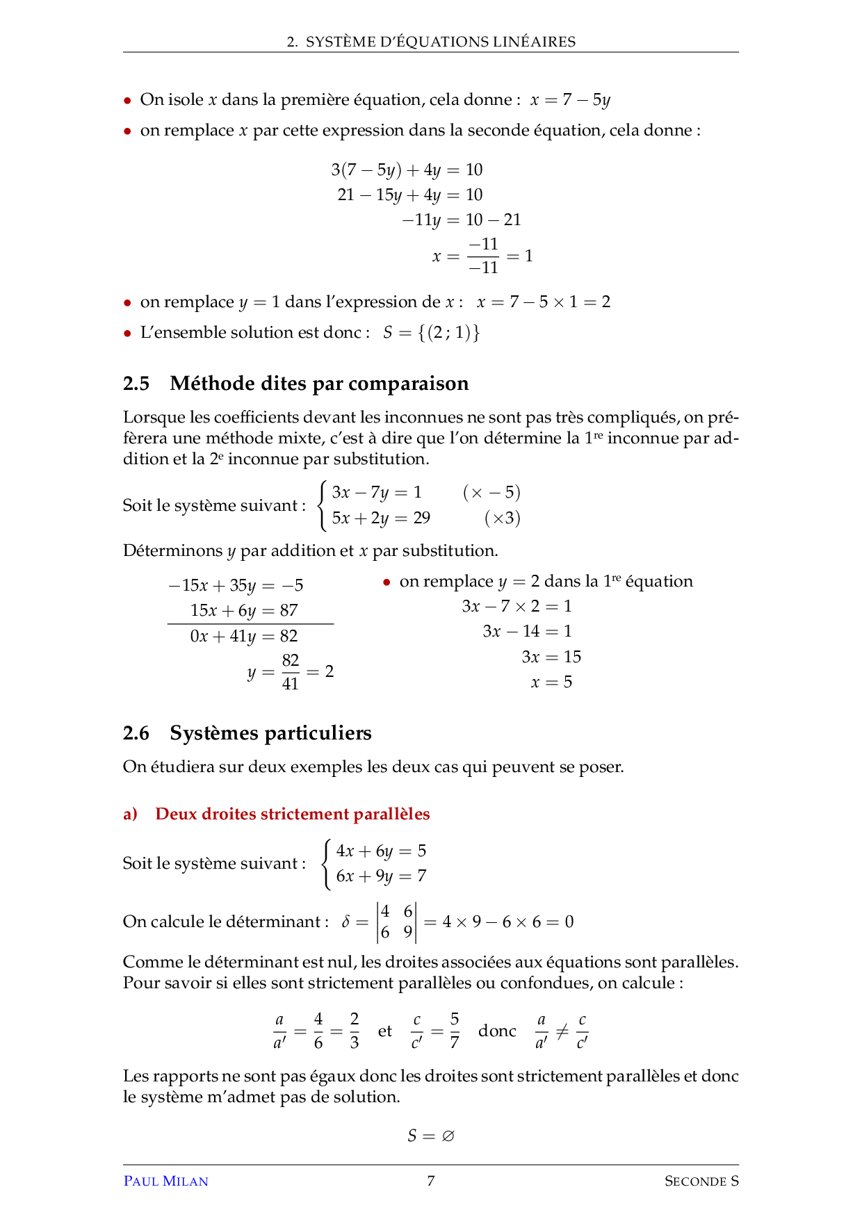 Équations de droites et systèmes d'équations - Cours - AlloSchool