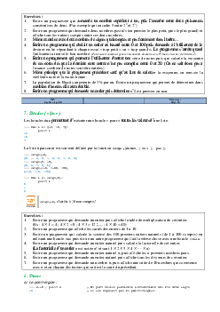 Algorithmique - Résumé de cours - AlloSchool