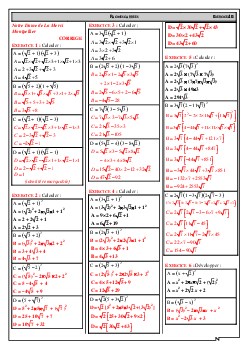 Opérations sur les racines carrées - Corrigés d'exercices - AlloSchool