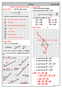 Multiplication d'un vecteur par un réel - Corrigés d'exercices - AlloSchool