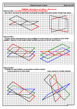 Perspective cavalière - Corrigés d'exercices - AlloSchool