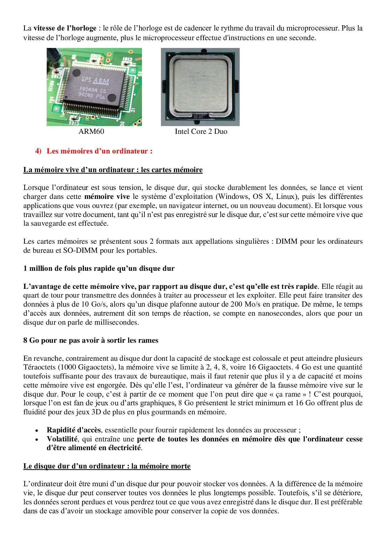 Structure physique d'un ordinateur et langage machine - AlloSchool