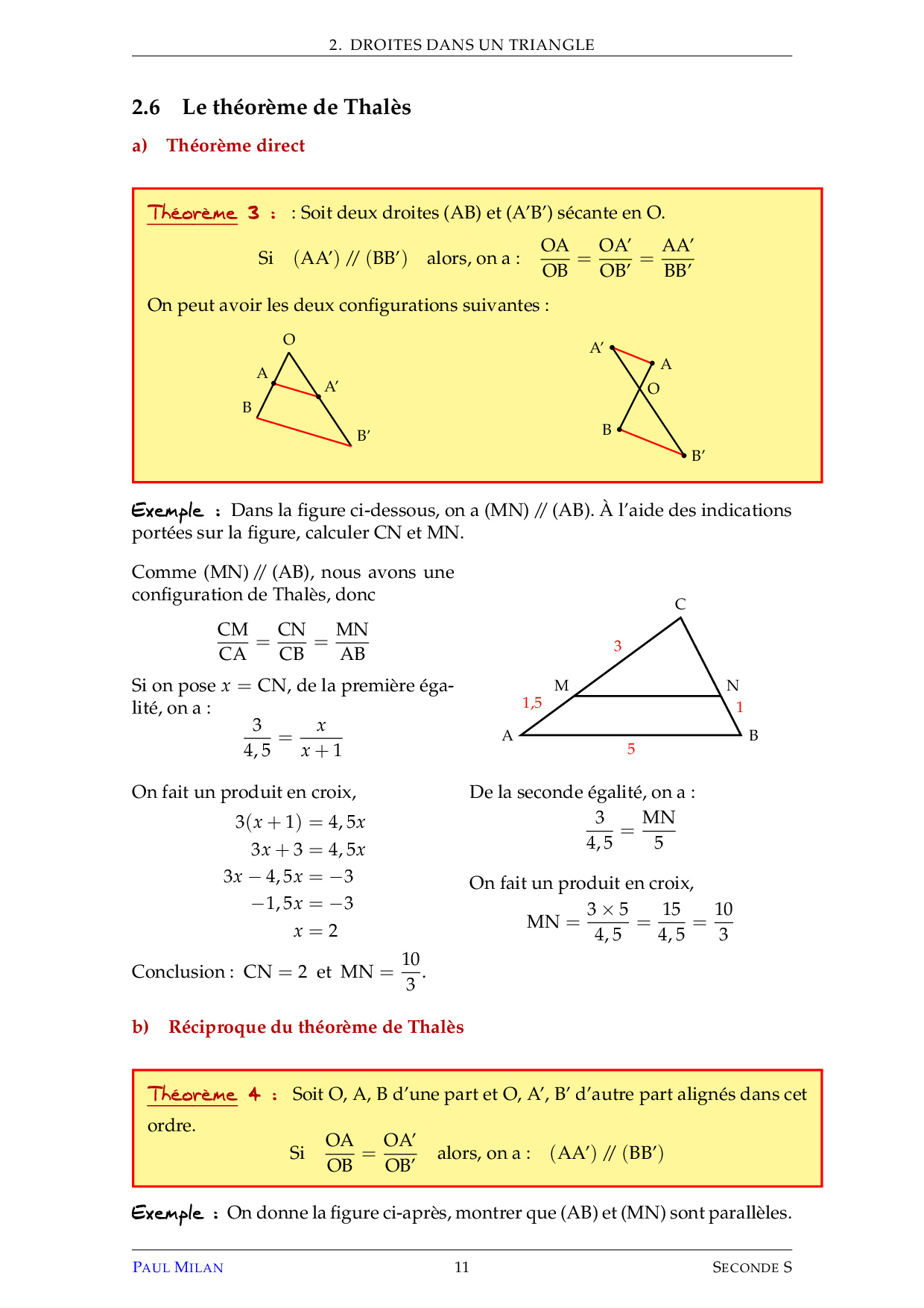 Rappel de géométrie du plan - Cours - AlloSchool