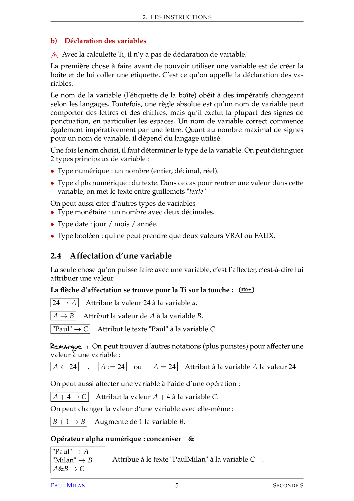 Notions d'algorithme - Cours - AlloSchool