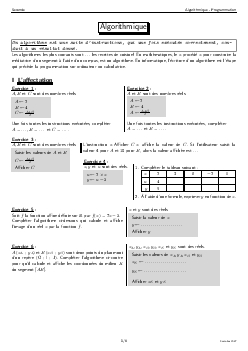 Initiation à l’algorithmique - AlloSchool