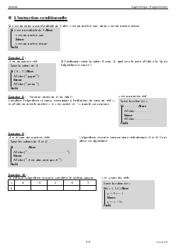 Initiation à l’algorithmique - AlloSchool