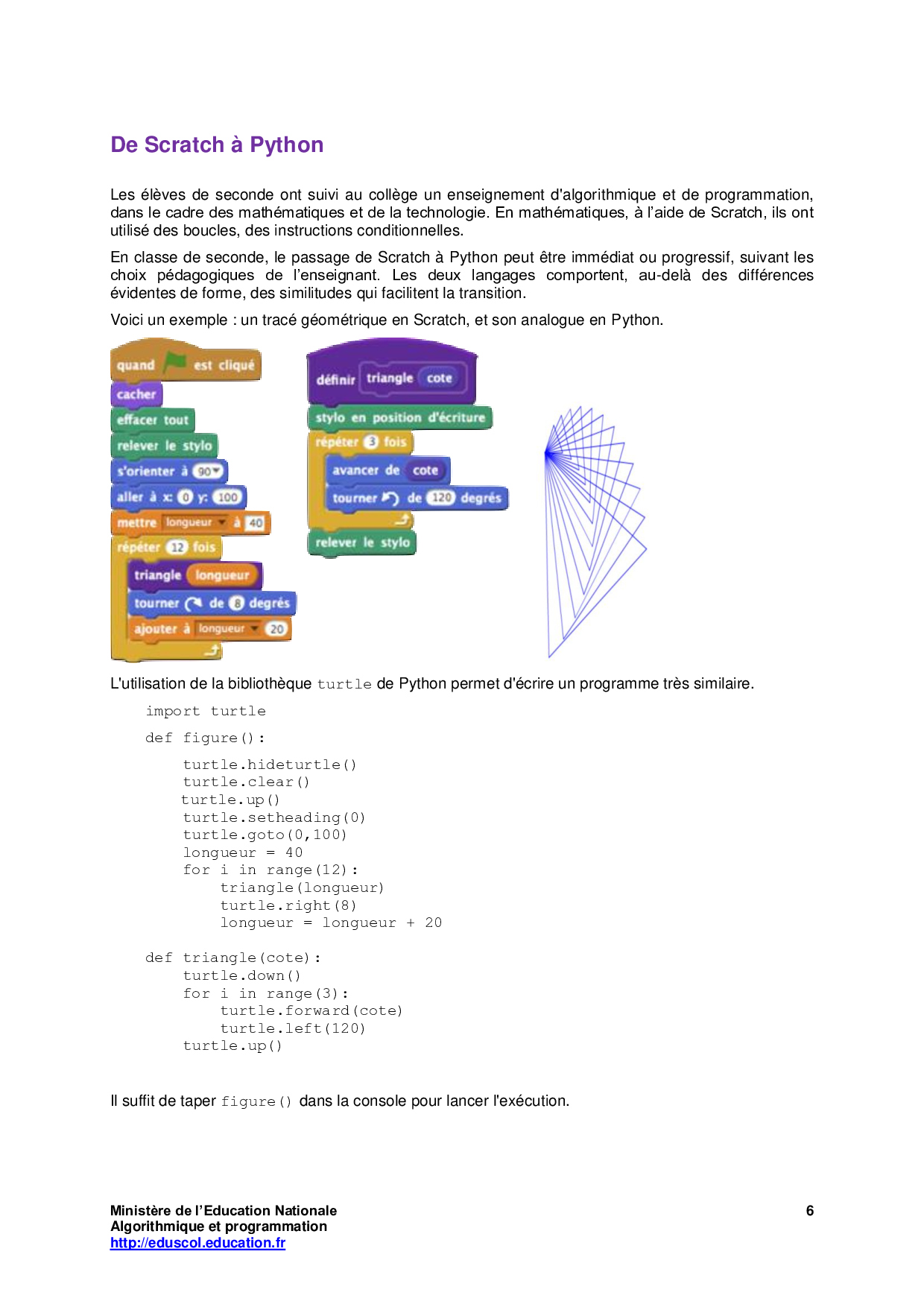 Eduscol - Algorithmique et programmation - AlloSchool