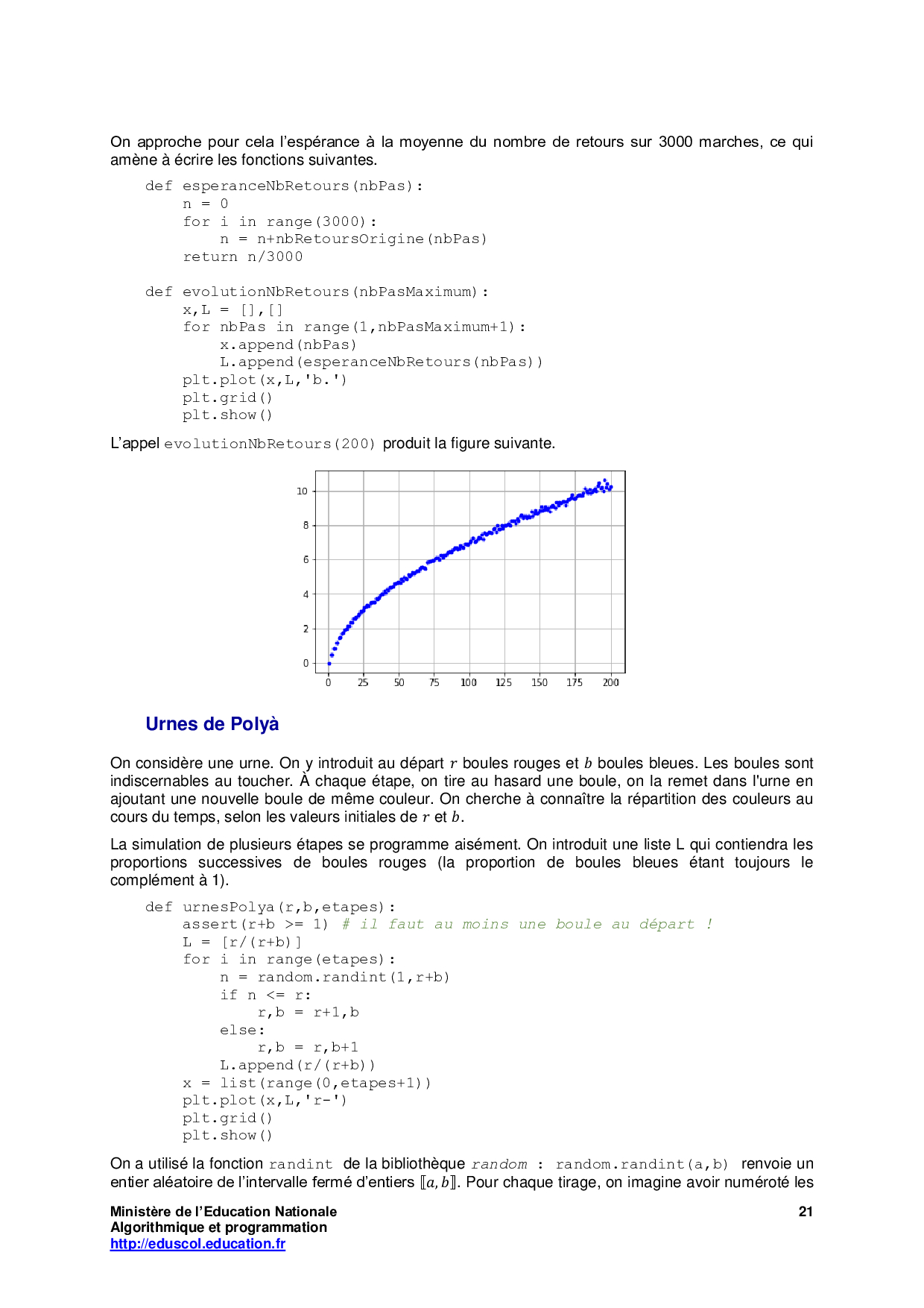 Eduscol - Algorithmique et programmation - AlloSchool