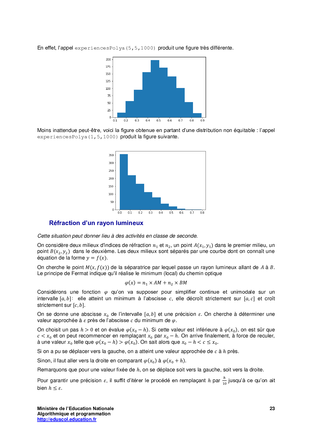 Eduscol - Algorithmique et programmation - AlloSchool
