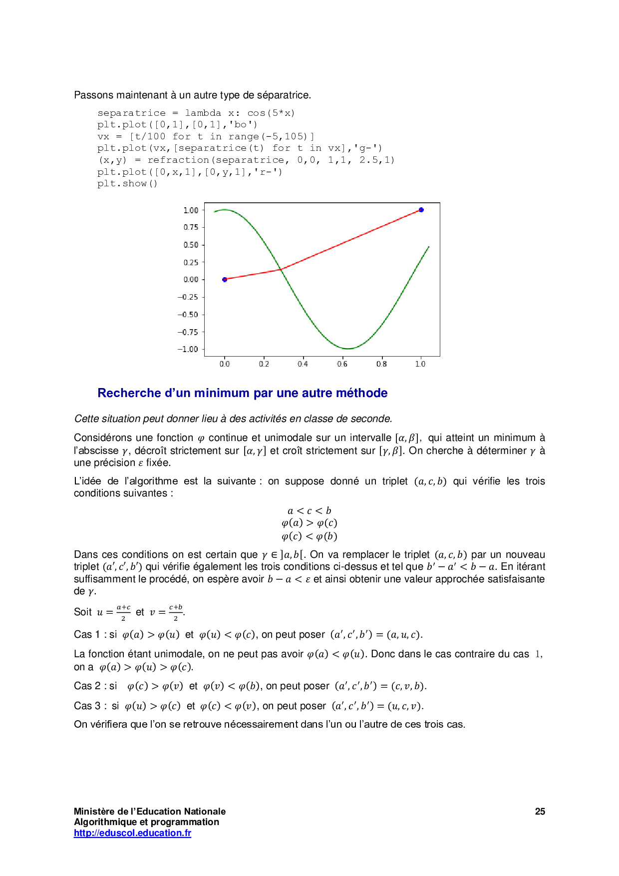 Eduscol - Algorithmique et programmation - AlloSchool