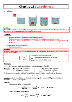 Les solutions - Cours - AlloSchool