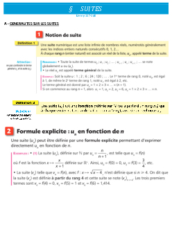 Les suites - Résumé de cours - AlloSchool