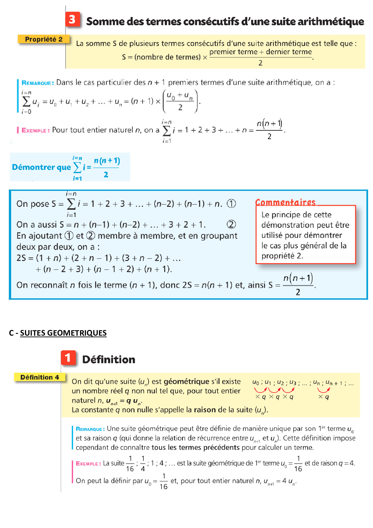Les suites - Résumé de cours - AlloSchool