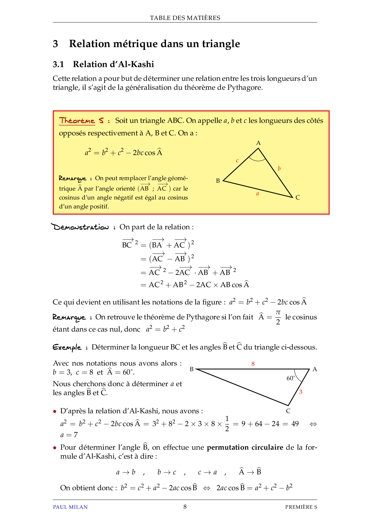 Le produit scalaire - Cours - AlloSchool