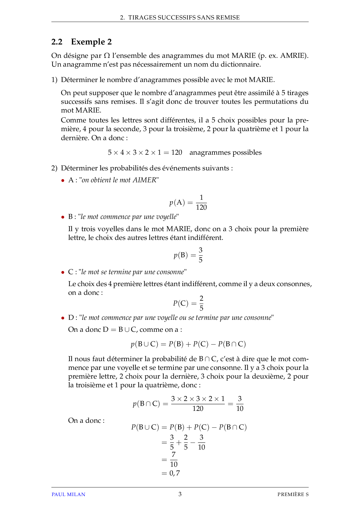 Les trois sortes de tirages - AlloSchool