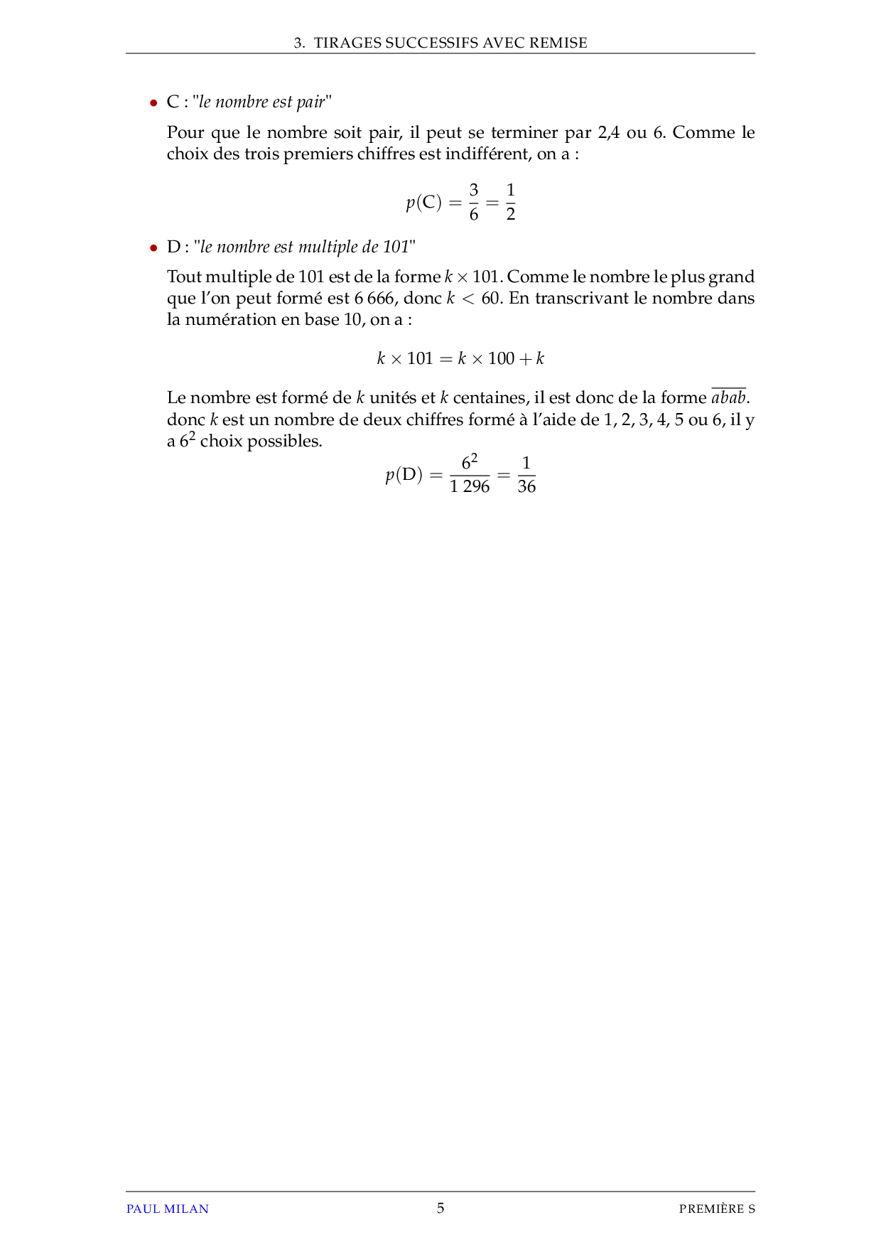 Les trois sortes de tirages - AlloSchool