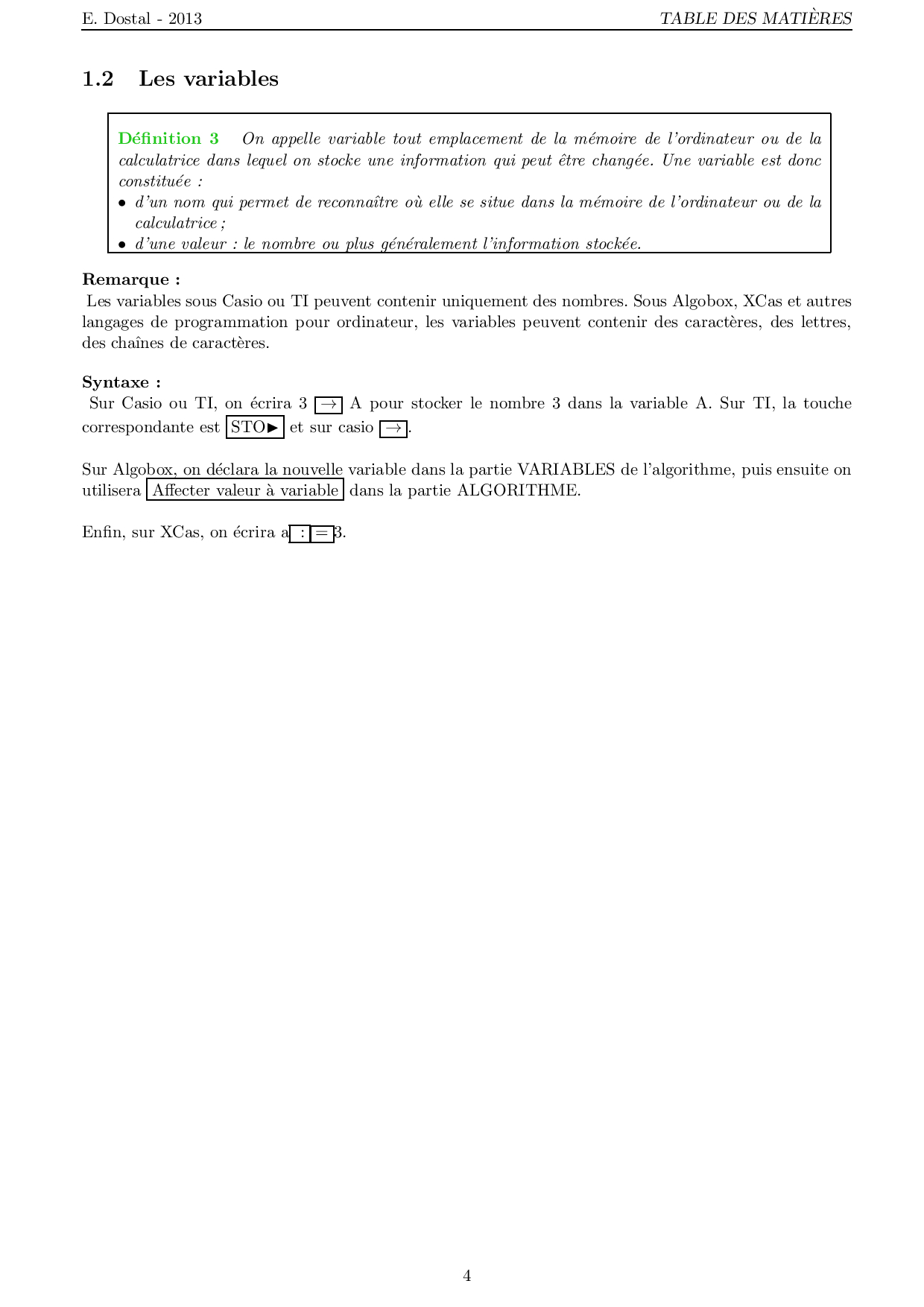 Algorithmique et programmation - Cours 2 - AlloSchool