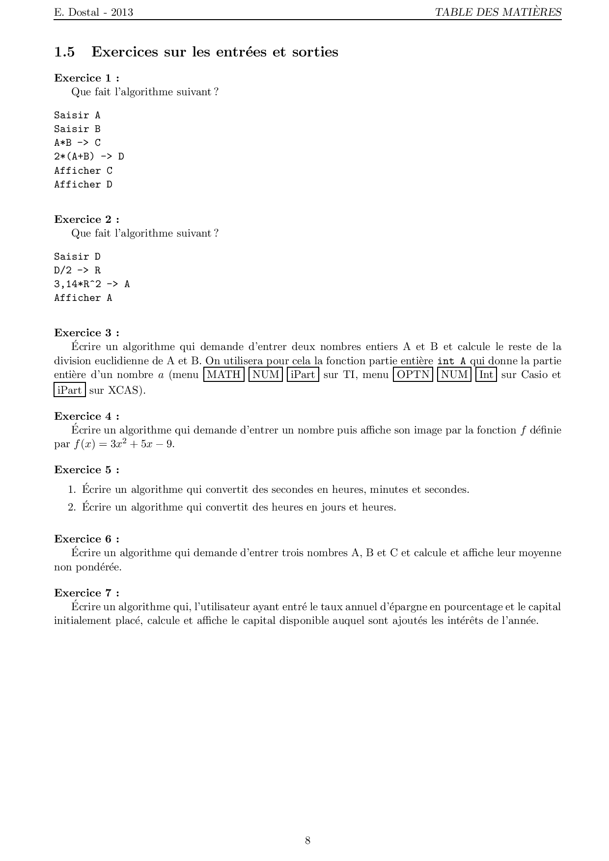 Algorithmique et programmation - Cours 2 - AlloSchool