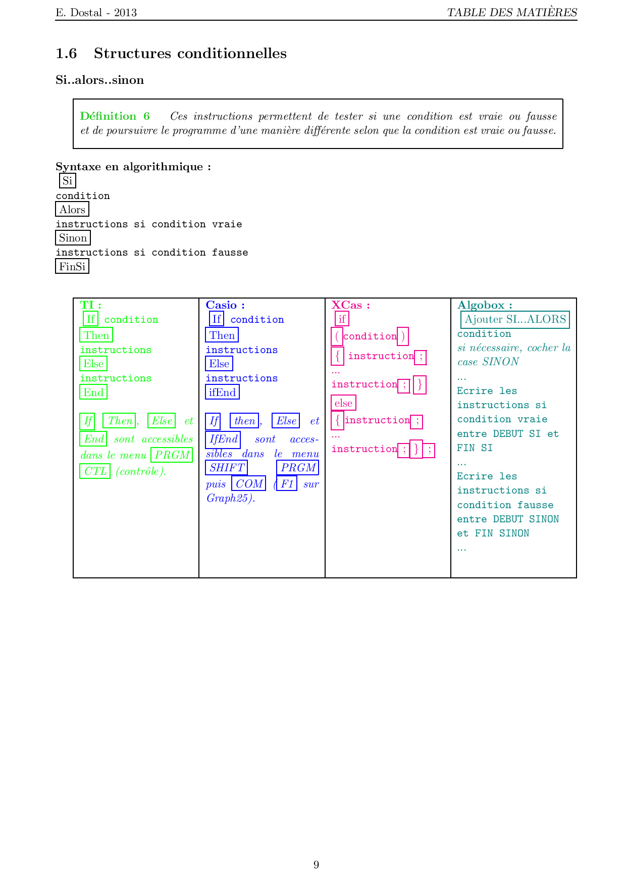 Algorithmique et programmation - Cours 2 - AlloSchool