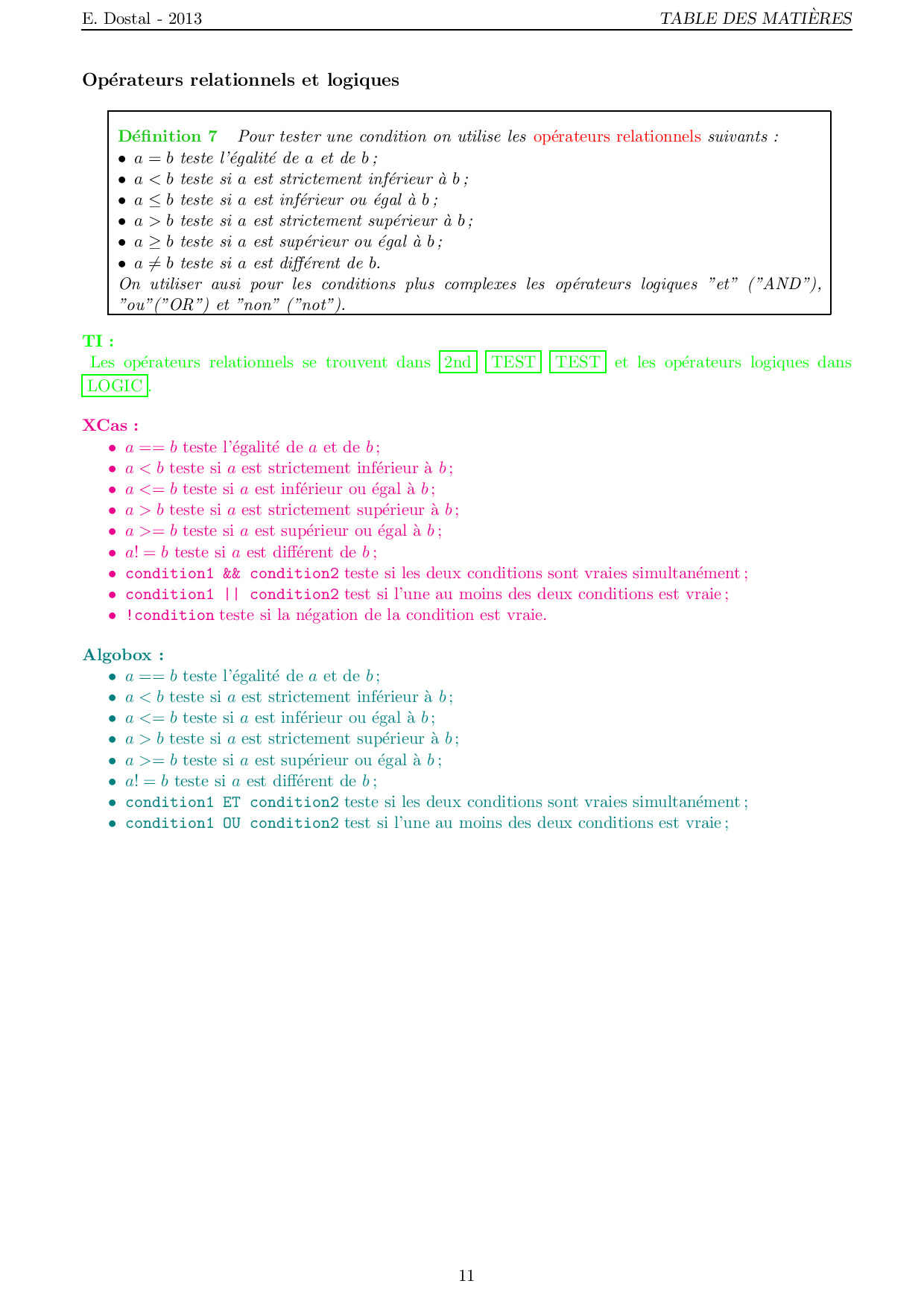 Algorithmique et programmation - Cours 2 - AlloSchool