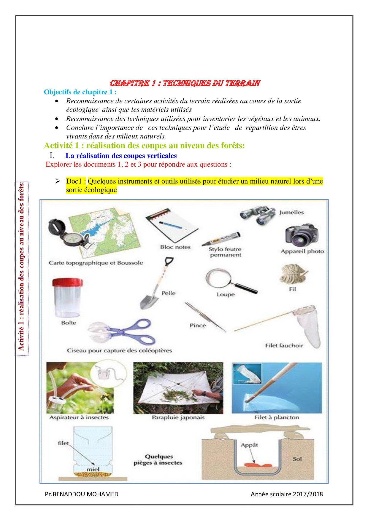 Les techniques adaptatives à l’étude écologique sur le terrain - Cours ...