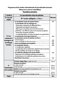 Programme pédagogique - SVT Tronc Commun BIOF - AlloSchool