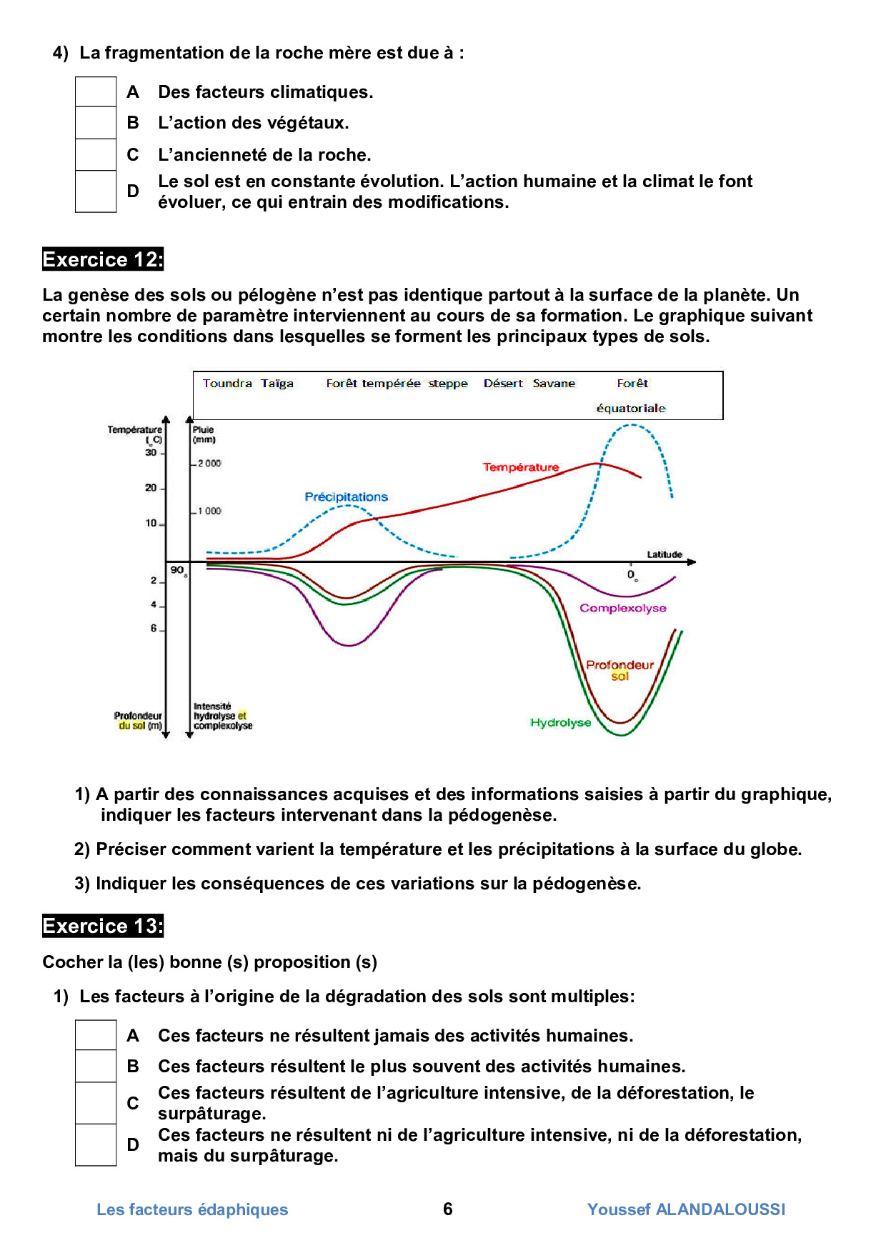 Les facteurs édaphiques et leurs relations avec les êtres vivants ...