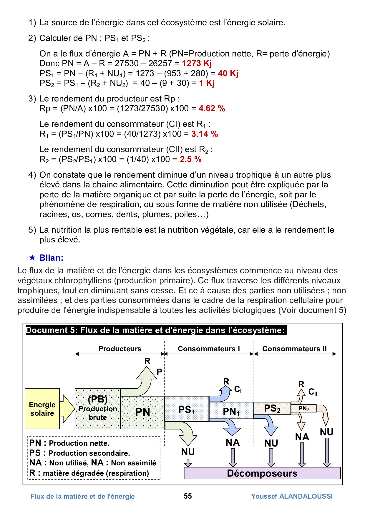Flux de la matière et de l’énergie dans l’écosystème - Cours 1 - AlloSchool