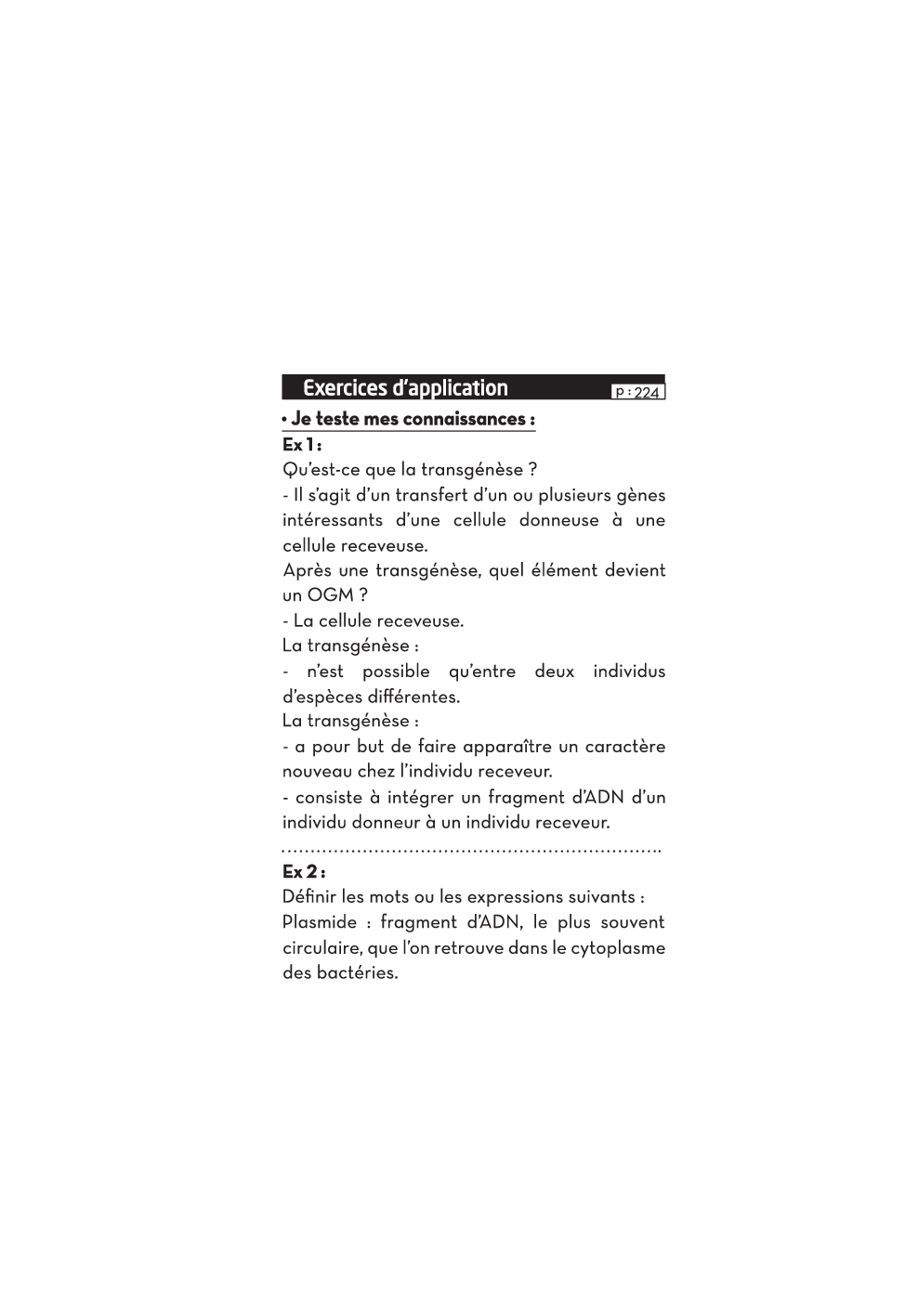 La modification génétique des plantes - Exercices non corrigés 1 ...