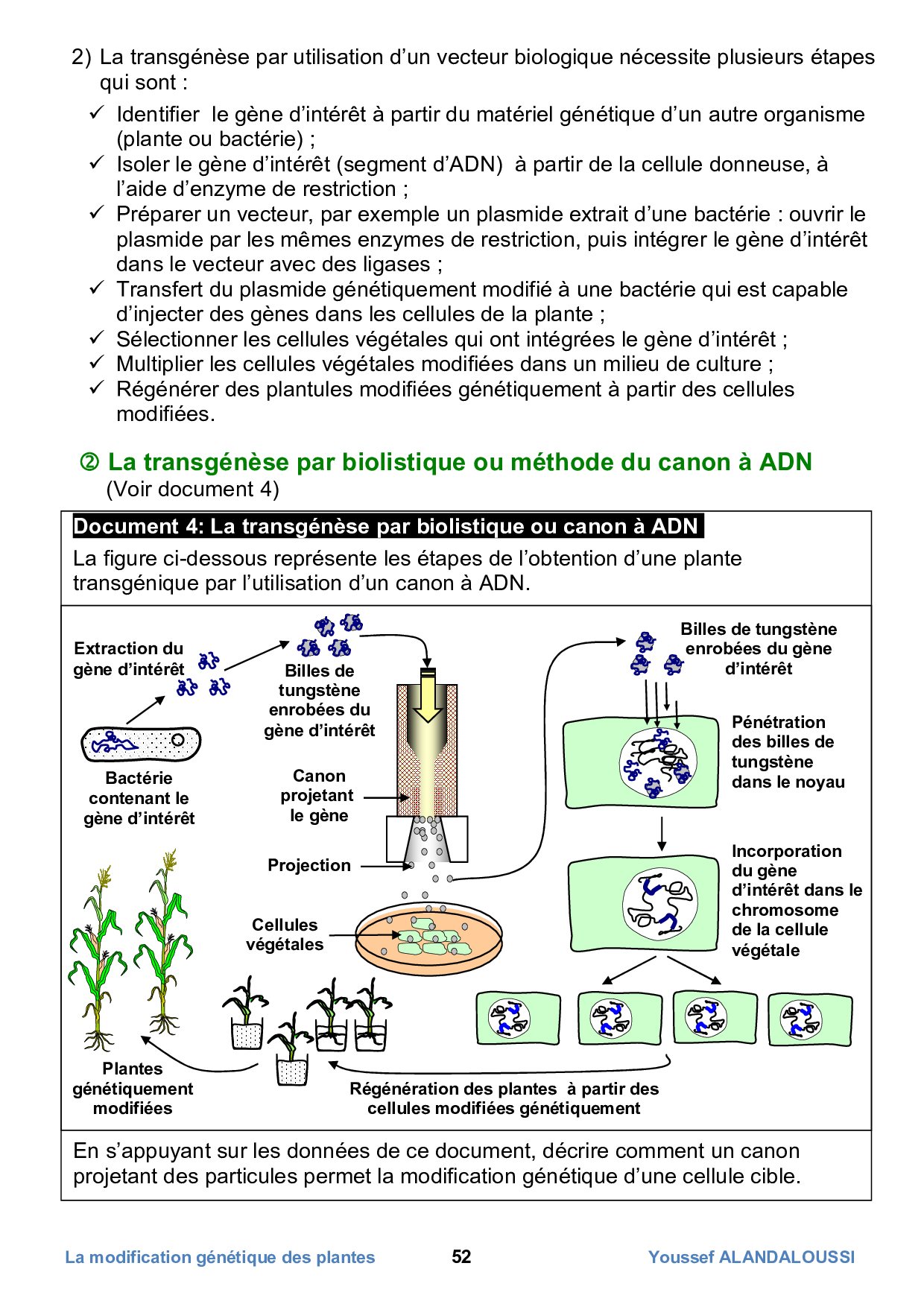 La modification génétique des plantes - Cours 1 - AlloSchool