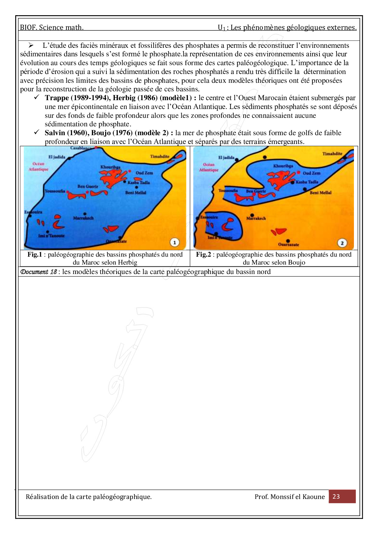 Réalisation de la carte paléogéographique d’une région - Cours 1 ...